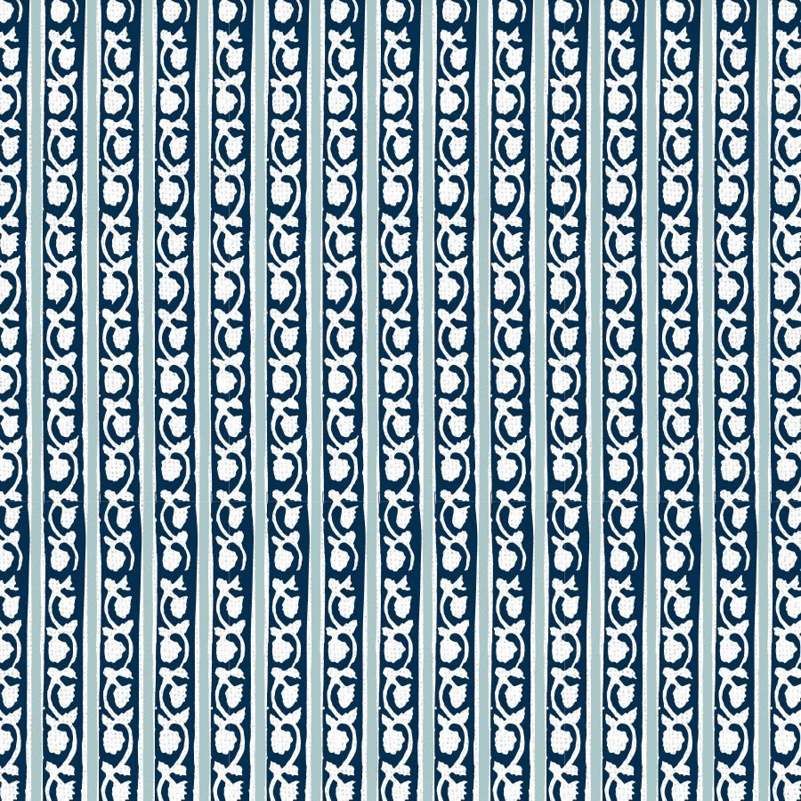 Carol Stripe Navy in Linen – Lighten Up Handmade