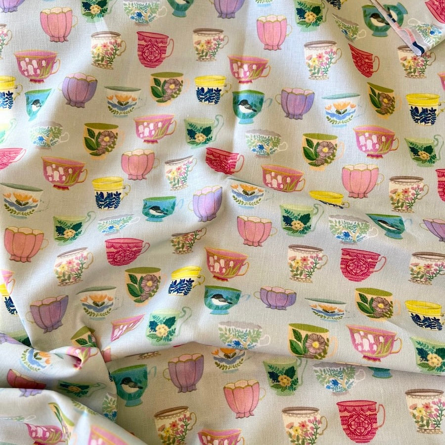 Vintage Tea Cups in Duck Egg by Cecilia Mok – Lighten Up Handmade