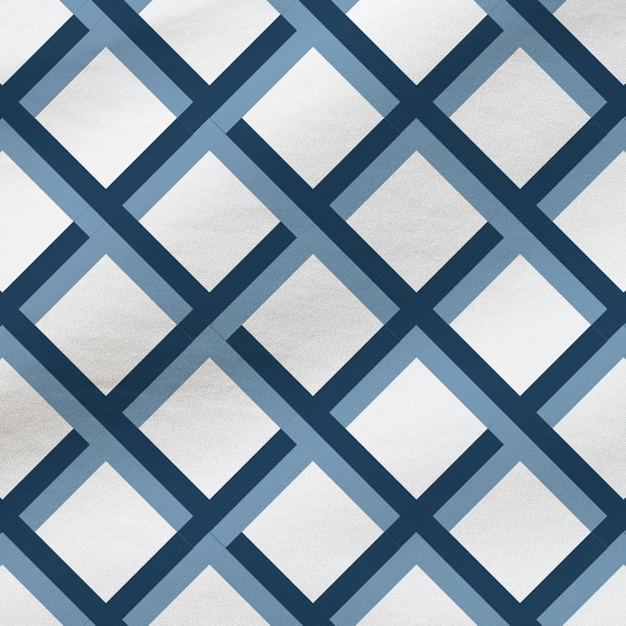 Lattice Navy in Linen – Lighten Up Handmade