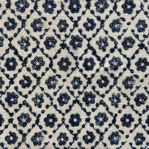 Flower Ground Indigo in Linen – Lighten Up Handmade