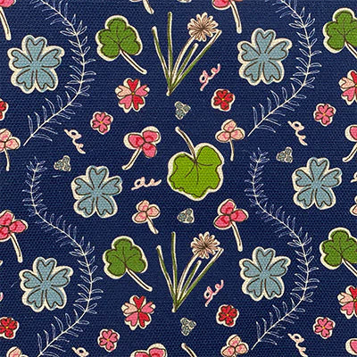 Garden Party Navy in Linen – Lighten Up Handmade