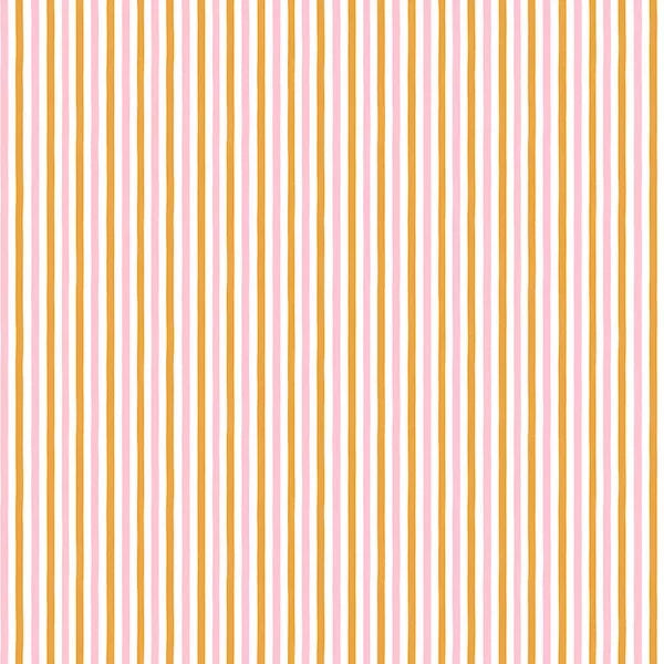 Jane Stripe Marigold Pink in Linen – Lighten Up Handmade