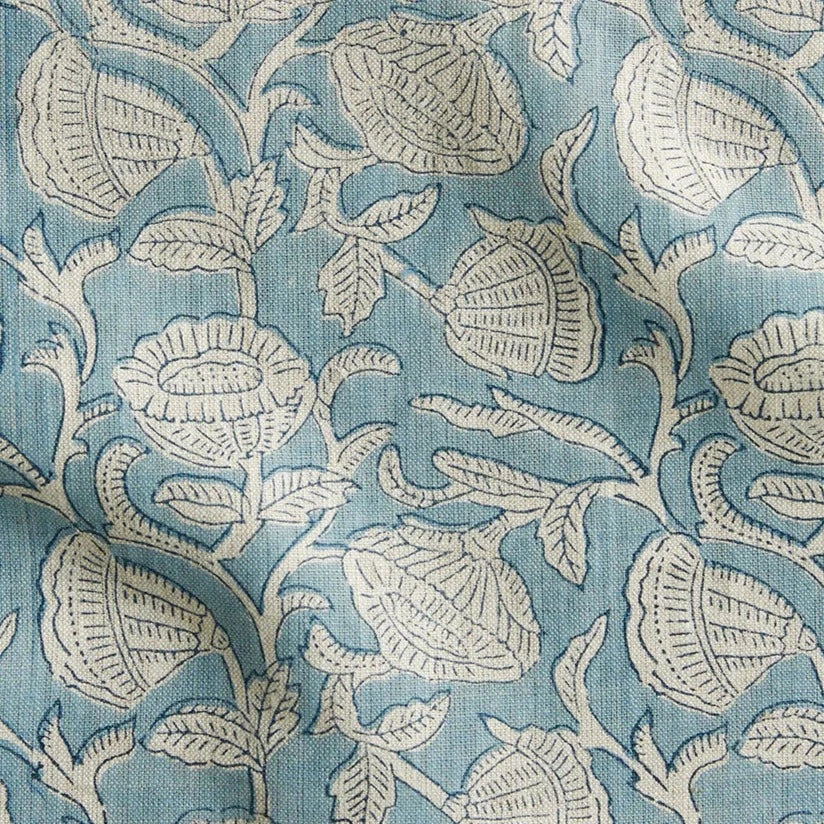 Marbella Azure in Linen – Lighten Up Handmade